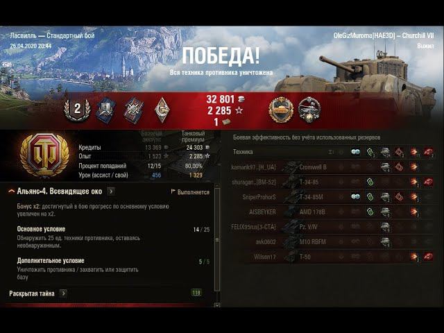 World Of Tanks | Churchill VII | Стальная стена