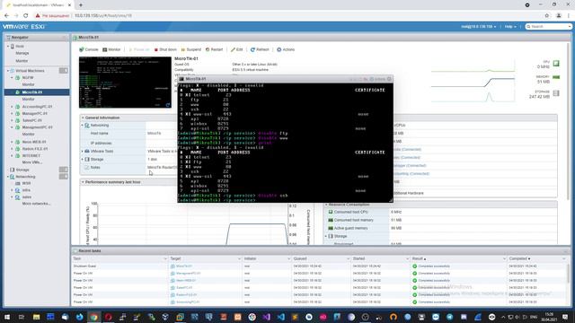 Отключение сервисов в MikroTik