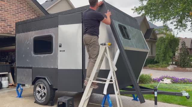 TIME LAPSE - Complete Travel Trailer Build - DIY Camper RV Caravan (Start to Finish)