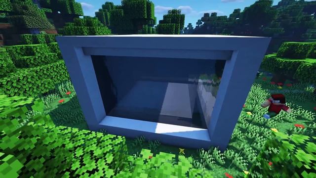 Современный дом с водопадом в Майнкрафте - Как построить крутой современный дом - Туториал