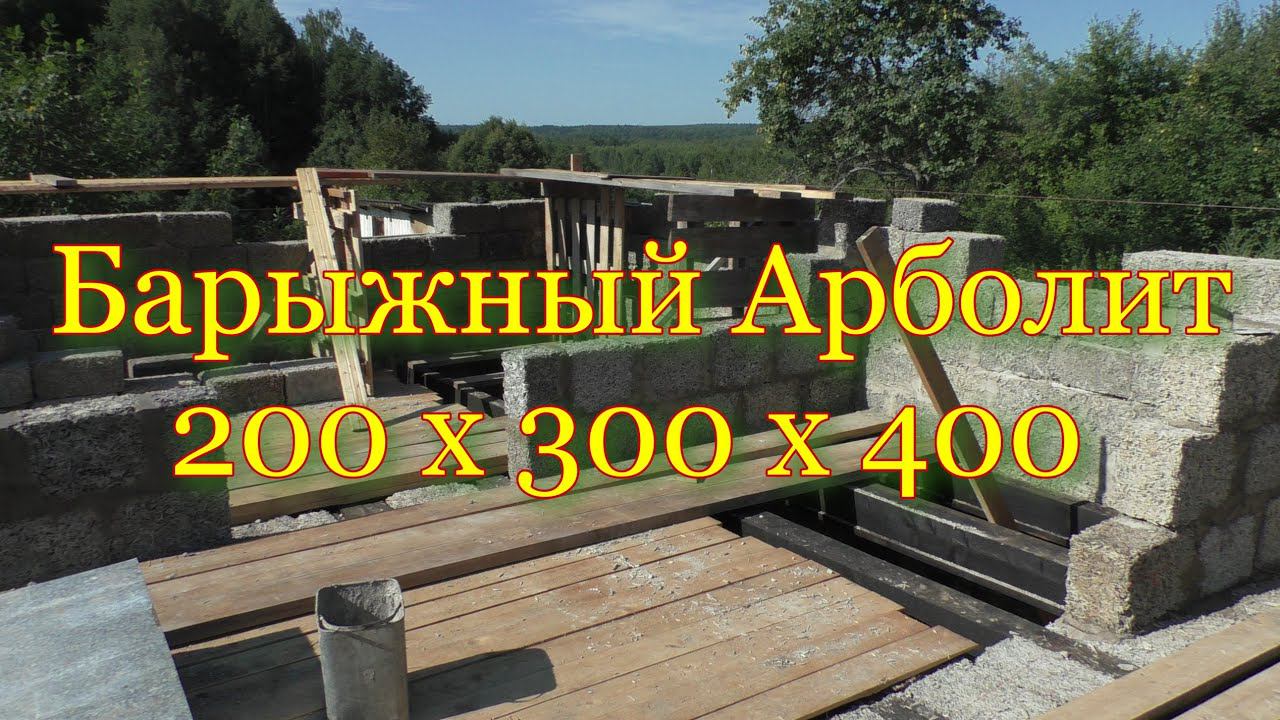 Барыжный Арболит 200 х 300 х 400, с плохой плотностью.