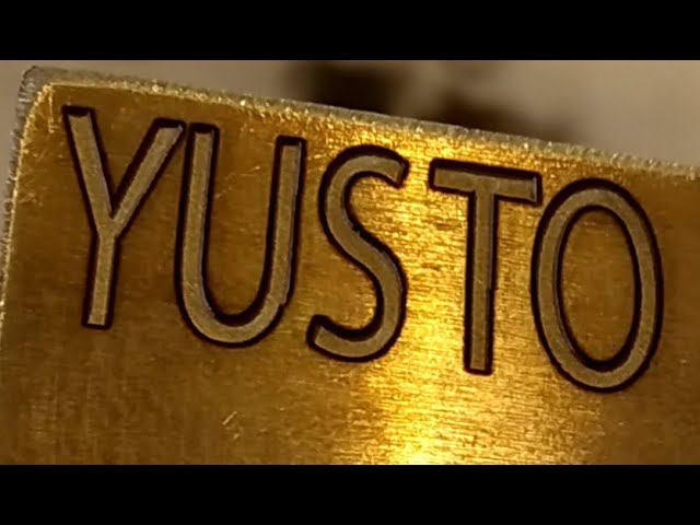 Глубокая лазерная гравировка латуни на Лазерном маркере Kamach T330