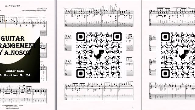 Менуэт (П.Мориа) Ноты и табы для гитары