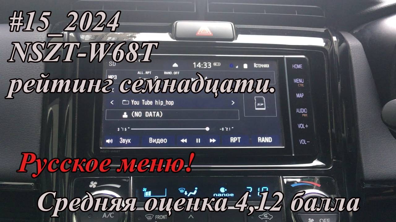 #15_2024 NSZT-W68T рейтинг семнадцати.  Русское меню!