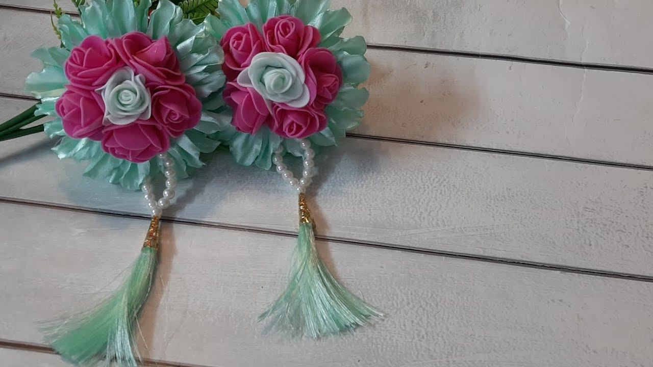 МК. Оригинальные и яркие бантики на заколке из атласной ленты 2.5 см