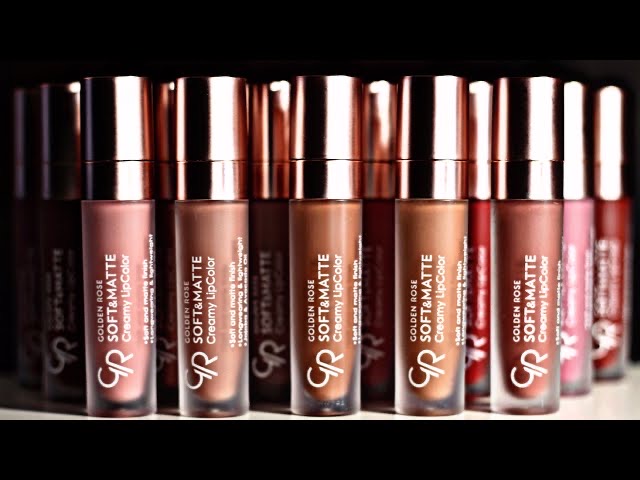 ПОМАДЫ GOLDEN ROSE! SOFT&MATTE Creamy LipColor! 18 оттенков на губах!