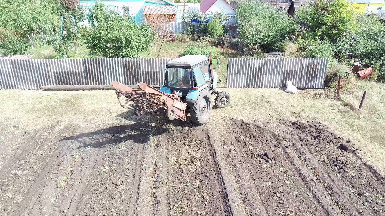 Уборка урожая картофеля картофелекопалкой и трактором МТЗ 82 
08.29 2021 год.
