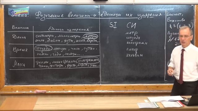 Урок 3 (осн). Физические величины и единицы их измерения