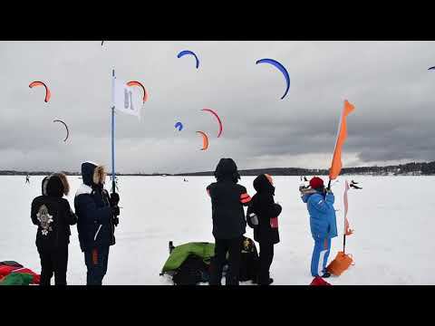 Первенство России по сноукайтингу 2023 на озере Сенеж