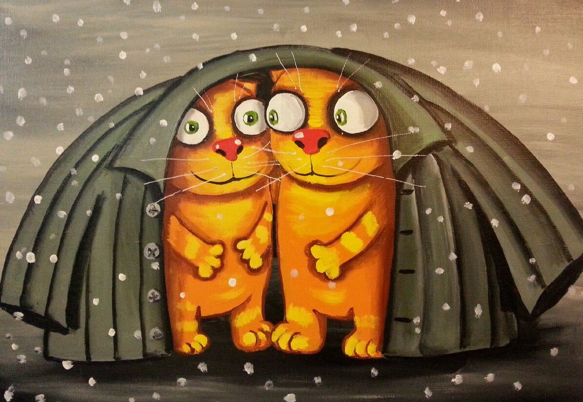 Из жизни котов. Художник Вася Ложкин