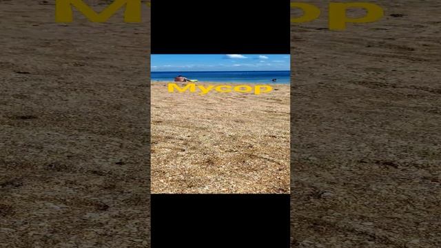 Мусор. Отдых в Крыму. Пляж.