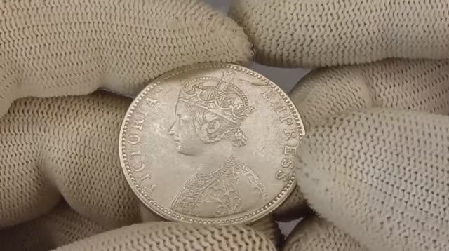 Индия - Британская 1 рупия, 1890 года.