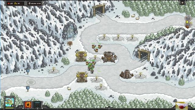 Kingdom Rush (Ветеран) → Переход Ледяных Ветров