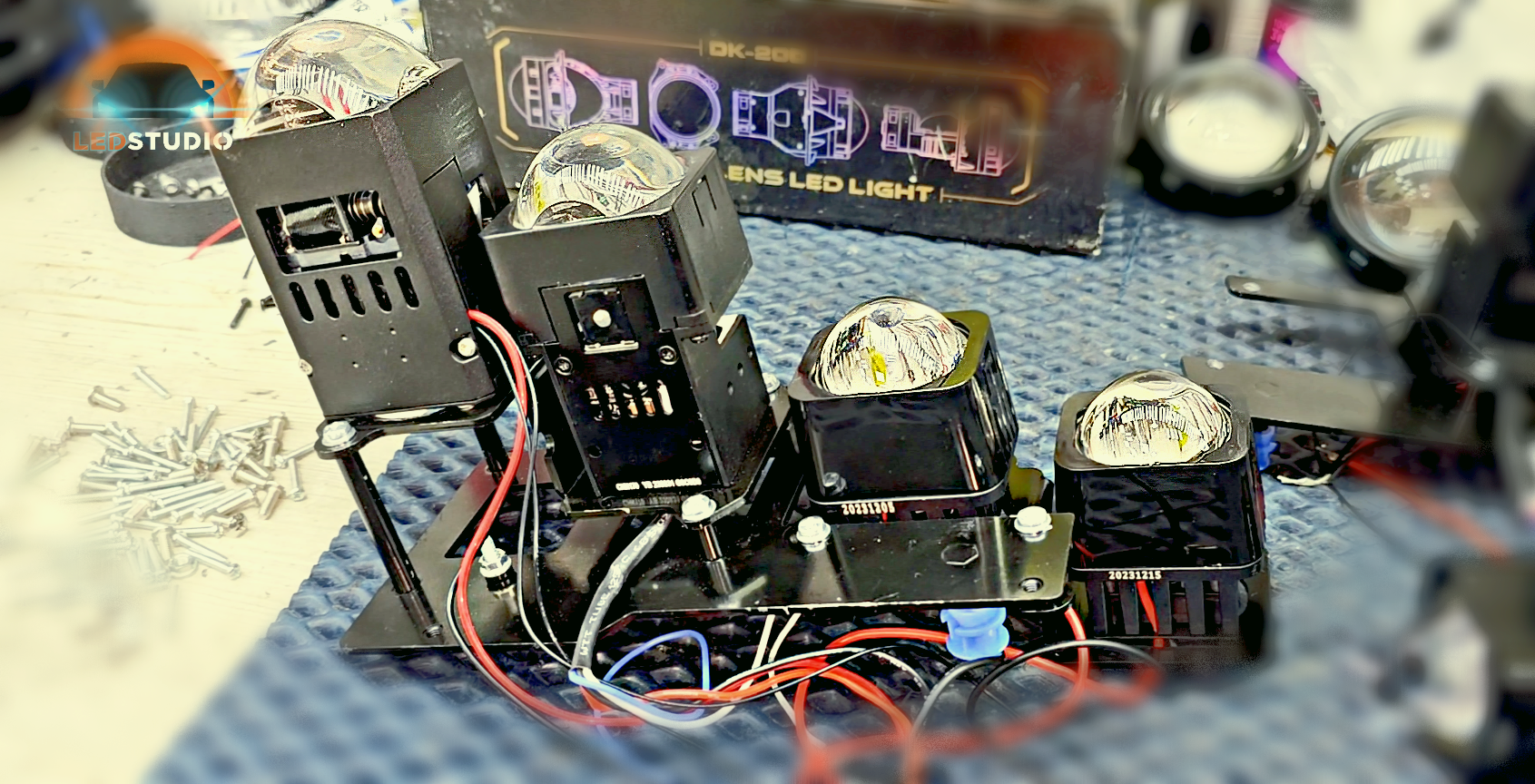 Geely Tugella модернизация фар в ledstudio