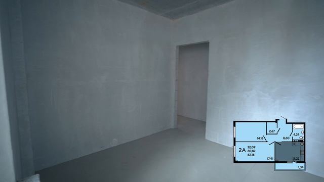 Обзор двухкомнатной квартиры в ЖК "Краски" г. Краснодар