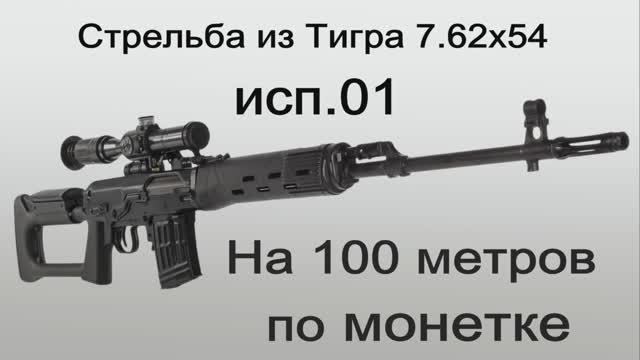 Стрельба из карабина Тигр по монетке на 100 метров.