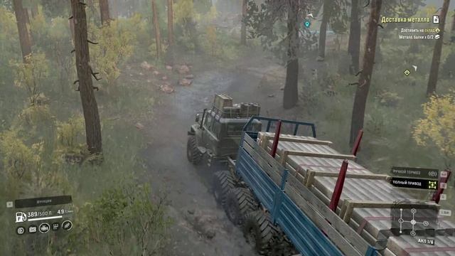 SnowRunner. Таймыр. Зимнегорск. Поручение «Доставка металла».