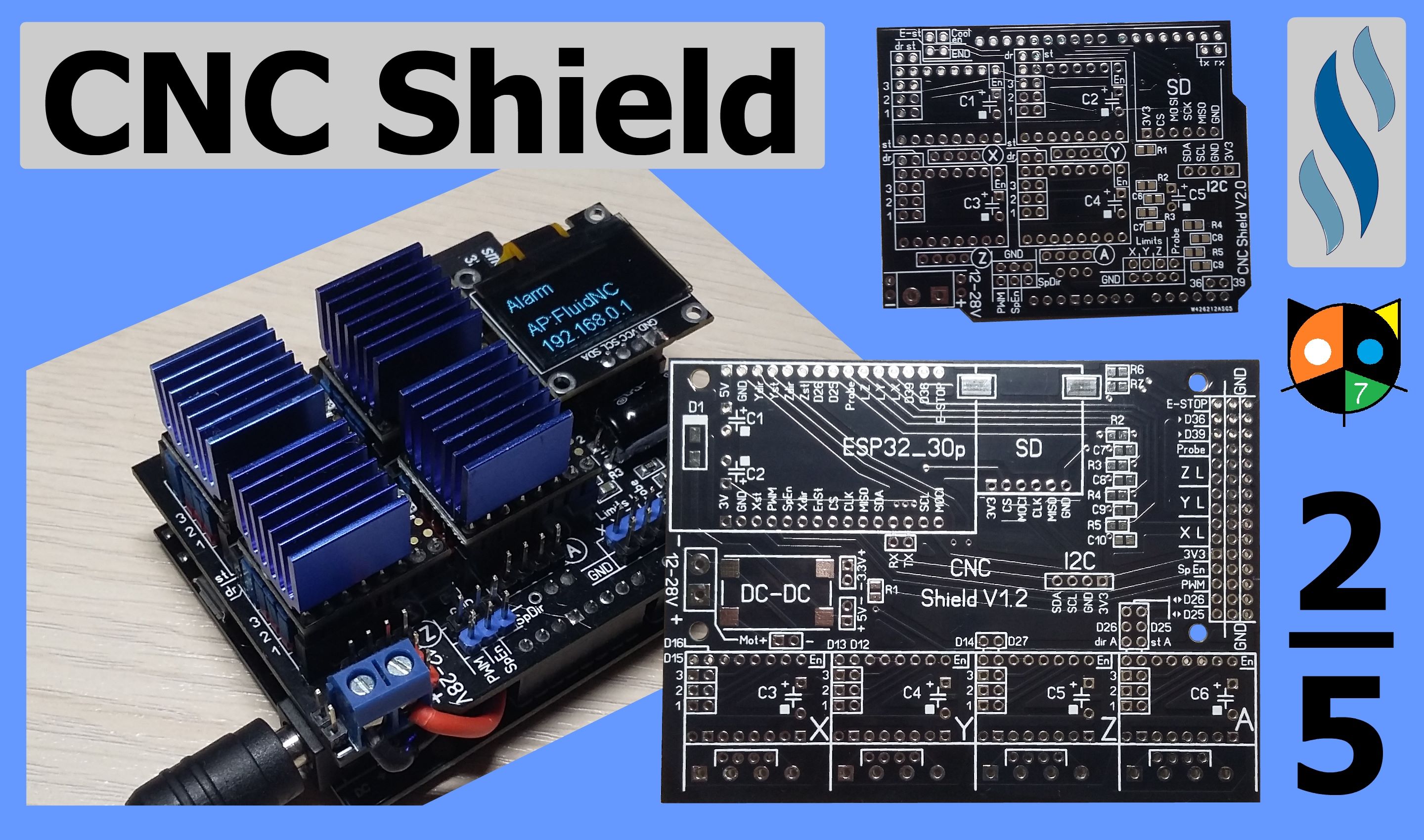 ЧПУ Шилд V1.2 и ЧПУ Шилд V2.0