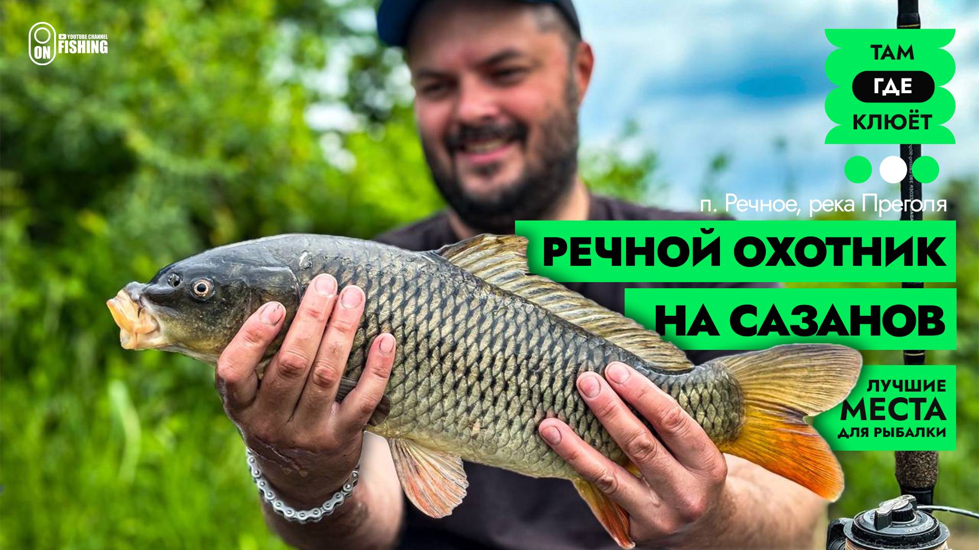 САЗАН клюет! Фидерная РЫБАЛКА на реке ПРЕГОЛЯ в Калининградской области