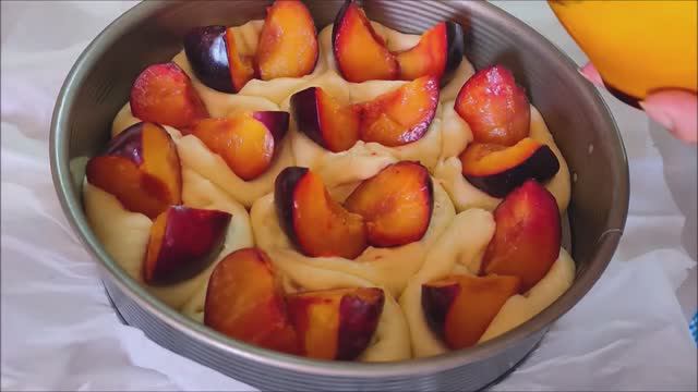 Сливовый пирог-необыкновенно вкусный!БОМБА!БЕЗ яиц!Пирог из слив Баварский-уже готовили_