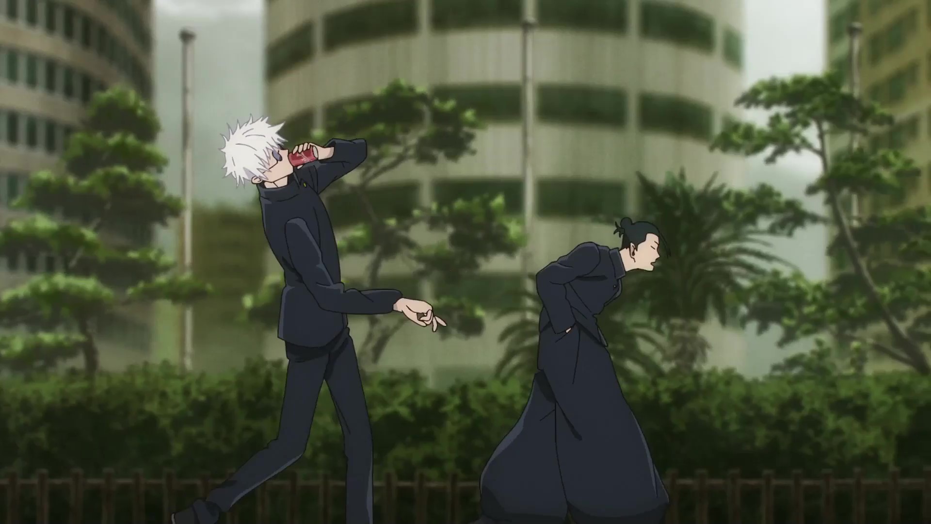 Сатору Годжо и Сугуру Гето гуляют час под летнюю музыку