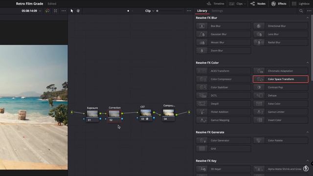 Как придать видео вид ретро-фильма в DaVinci Resolve. Учебник по цветокоррекции.