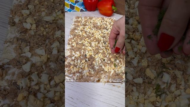 Ролл - лаваш с рыбными консервами