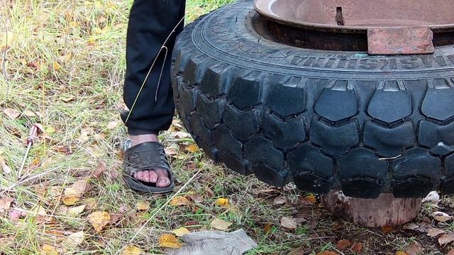 ГАЗ-52 ремонт колеса ,ч.1.