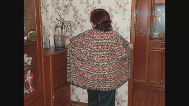 Жакет BRESSAY.  Verena 2011#3, модель с обложки. Вязание в технике Fair Isle. Жаккард по кругу.