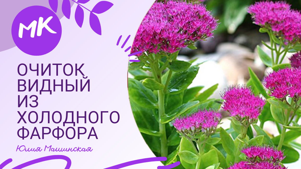 Мк "Очиток видный" из холодного фарфора