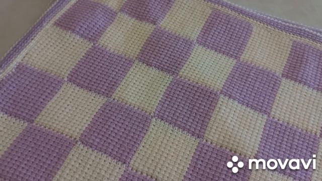 Детский пледик в технике туниского вязания готов. Срочный заказ