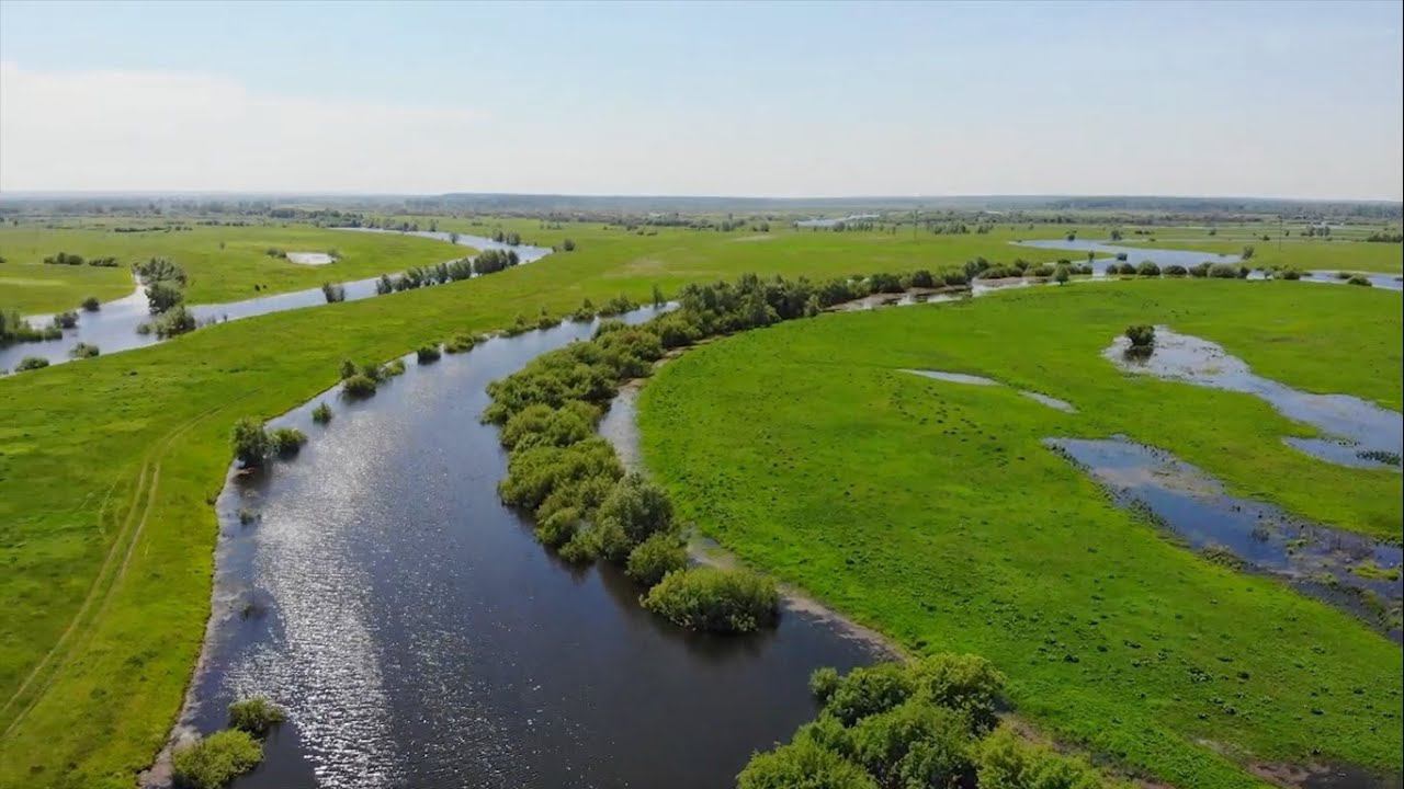 Novosibirsk 4k drone Новосибирск с высоты птичьего полета, р. Чаус, Колывань