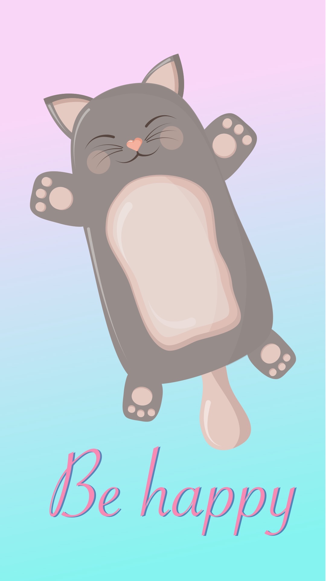 Процесс рисования в Vectornator Кот