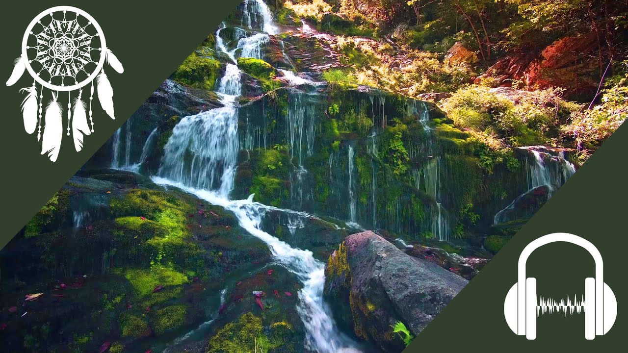 Расслабляющая музыка для отдыха и шум водопада