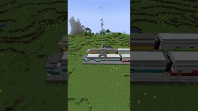 SPEED BUILDING. Ж/Д транспорт: "Локомотив". Minecraft #Shorts