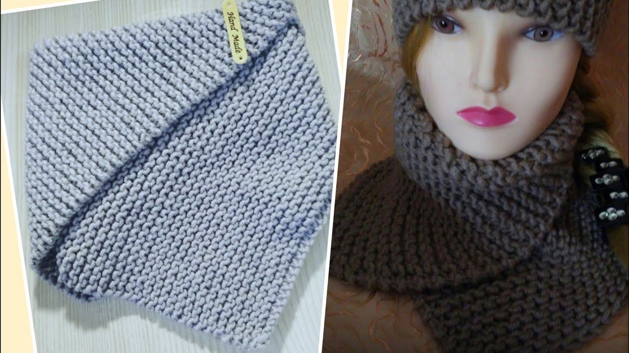 Снуд - воротник спицами (не заменимая вещь в гардеробе).