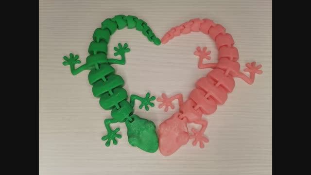 Таймлапс - Гибкая ящерка на 3D принтере - 3Д печать на заказ