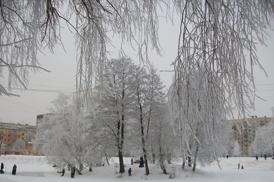 Зима в городе.