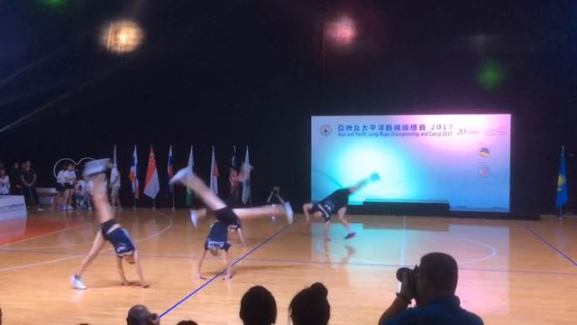 Скакалка. Роуп скиппинг (спортивная скакалка).. Азия четверка вольная 2017