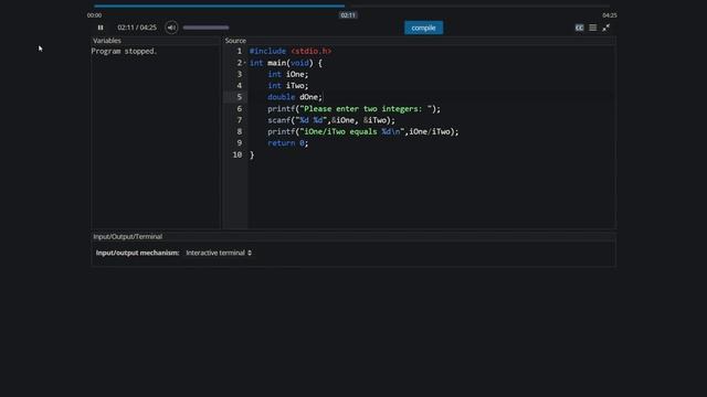 Convert integers to double