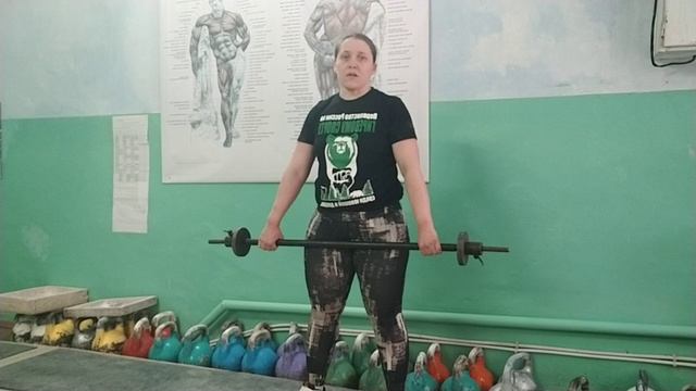 Гиревой спорт. Заминка со штангой спина+руки, ноги+руки