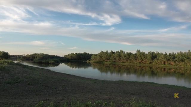 Летний вечер в одном из заливов острова Кабаний. Залив Чулок за базой "Волжская".