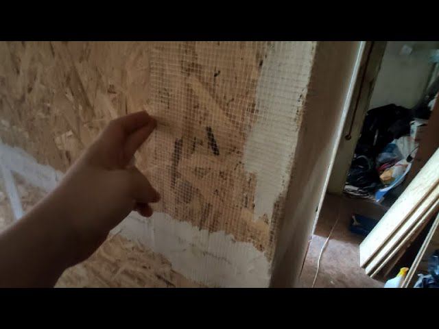 Ремонт хрущевки своими руками. Прибиваю малярную сетку, шпаклюю стены, штробление, электрика.