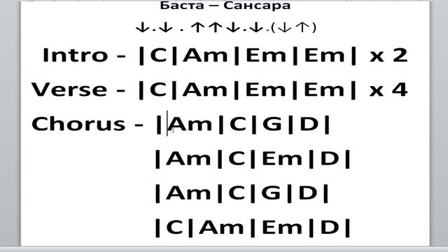Сансара  = 75 на гитаре