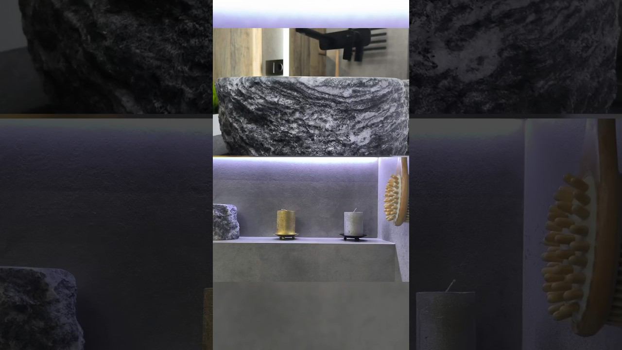 Красивая мебель в санузел на заказ. Производство мебели в Анапе M-STUDIO. #санузел #мебельназаказ