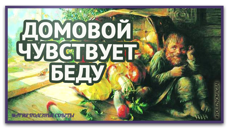 Домовой чувствует беду. По поведению Домового предсказывают будущее.