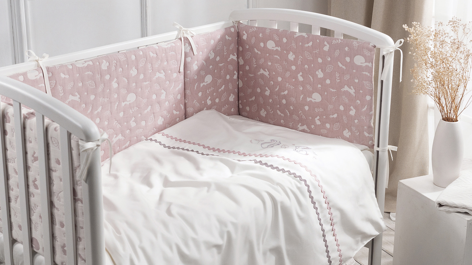 Комплект в кроватку Perina Toys Forest из сатина