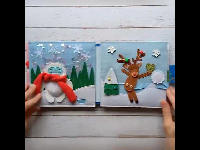 Новогодняя развивающая книга из фетра
