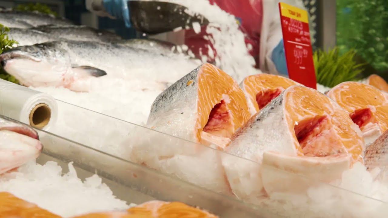 Cистема увлажнения витрины.  Магазин "Лента" г.Саратов