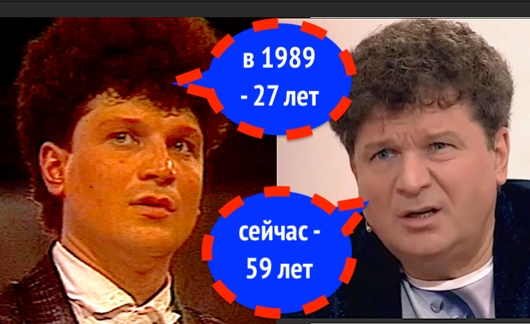 СЕРГЕЙ МИНАЕВ на "МУЗЫКАЛЬНОМ РИНГЕ" в 1989 году и сейчас